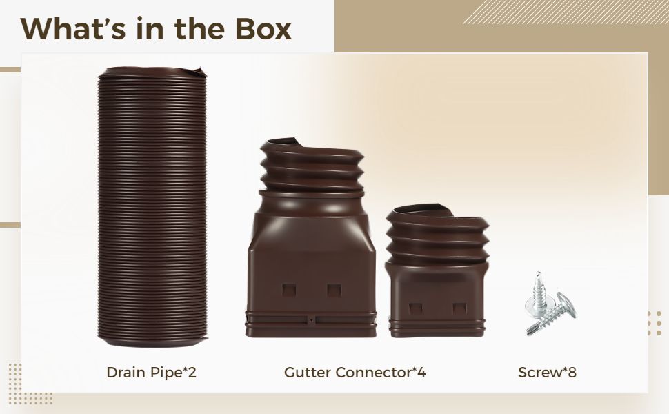 Amazon.com : Homaisson Gutter Downspout Extensions, 2 Pack 21-60 ...