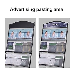 Amazon.com: Kroey floor magazine rack brochure display stand for offices and public reception ...