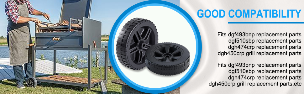 Amazon.com: 7 Inch Grill Wheels Replacement Parts for Charbroil Wheels G437-0037-W1 Models ...