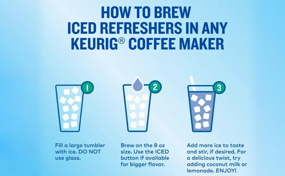 Amazon.com: The Original Donut Shop Iced Refreshers, Berry Chill, Brew Over Ice Single Serve ...