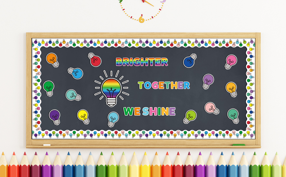 Amazon.com: AsodSway Back to School 137Pcs Light Bulb Bulletin Board ...