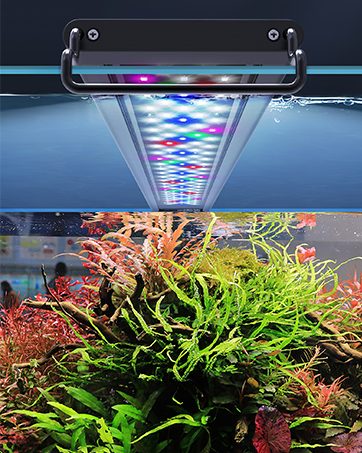 Abeststudio 50W 120CM Aquarium Light LED Fish Tank Lamp with Smart APP Control Adjustable Timer ...