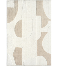 Amazon.com: Abani Cozy Cream Area Rug for Living Room, Bedroom - Swirl Waves Pattern - 5' x 8 ...