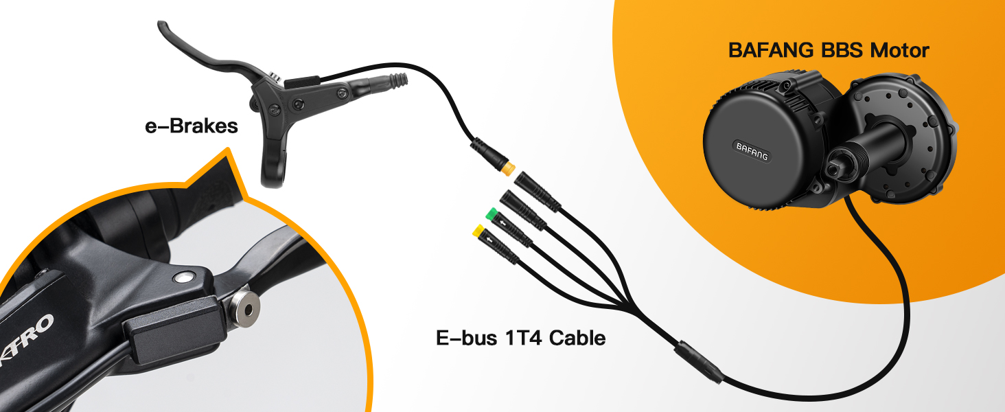 Amazon.com : BAFANG ebike Hydraulic Brake Sensor Power-Cutting Brake Cable BBS01 BBS02 BBSHD Mid ...