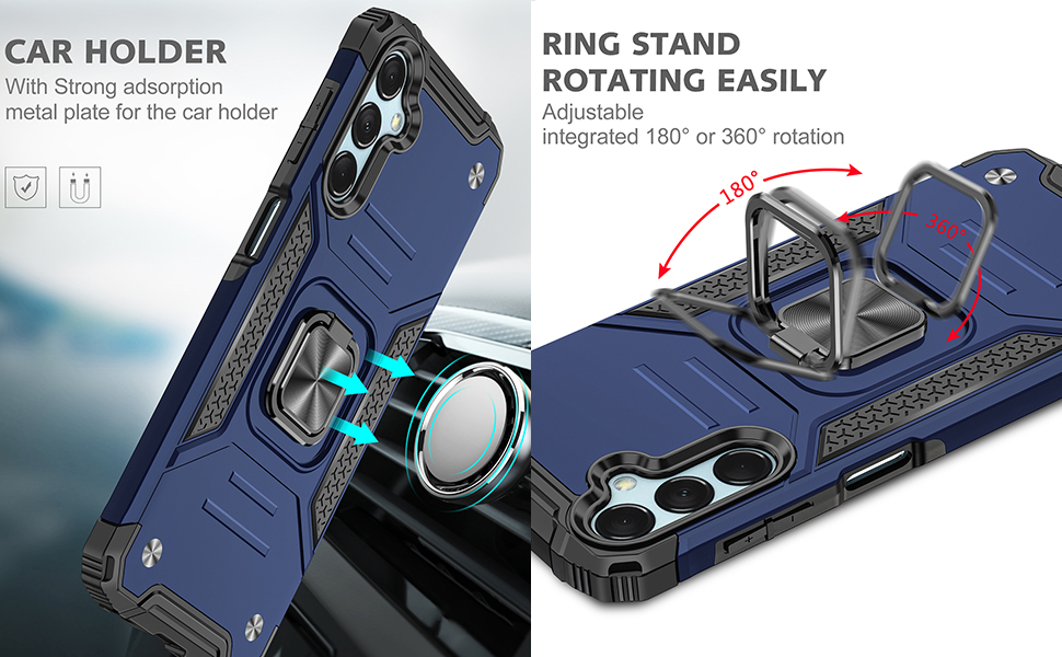 Amazon.com: Dionsibei Galaxy A25 5G Case Military Grade Built-in Kickstand Case with Stand ...