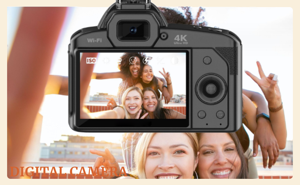 Digital Camera for Photography, 4K 64MP Video Camera Vlogging Camera with 16X Digital Zoom ...