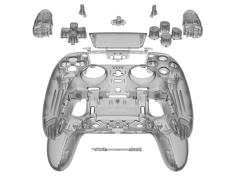 Amazon.com: eXtremeRate Full Set Shell with Buttons Touchpad Compatible with ps5 Edge Controller ...