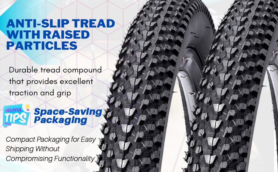 Amazon.com : 2 Pack Mountain Bike Tire and Tube Set-2 Pack 26x2.125 Inch Replacement Bicycle ...