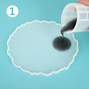 Amazon.com: Gartful Large Round Resin Tray Mold-13 inch, Irregular Silicone Serving Tray, Geode ...