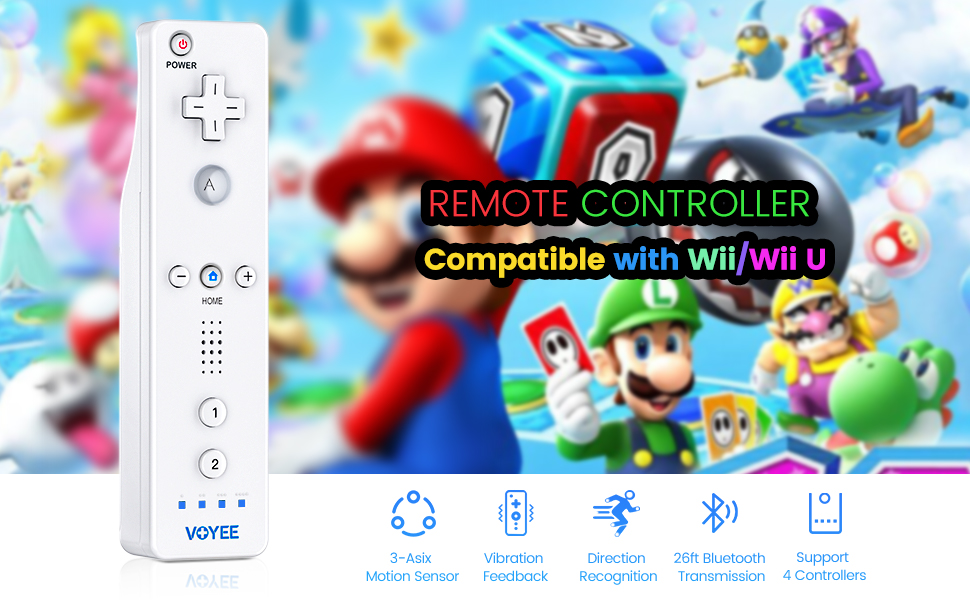 Amazon.com: VOYEE Wii Remote Controller, Wii Controllers Built in 3-Axis Motion Plus, Wireless ...