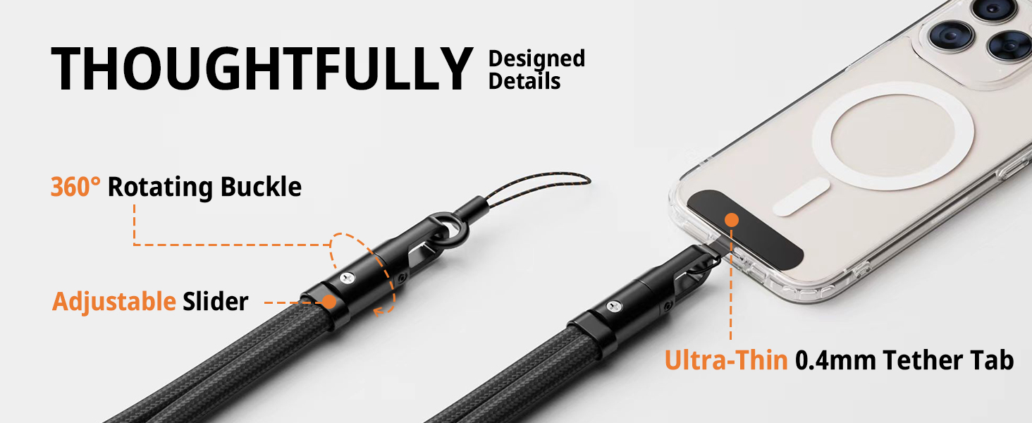 SURDOCA 3-In-1 Phone Lanyard for Crossbody, Neck & Wrist, Adjustable ...