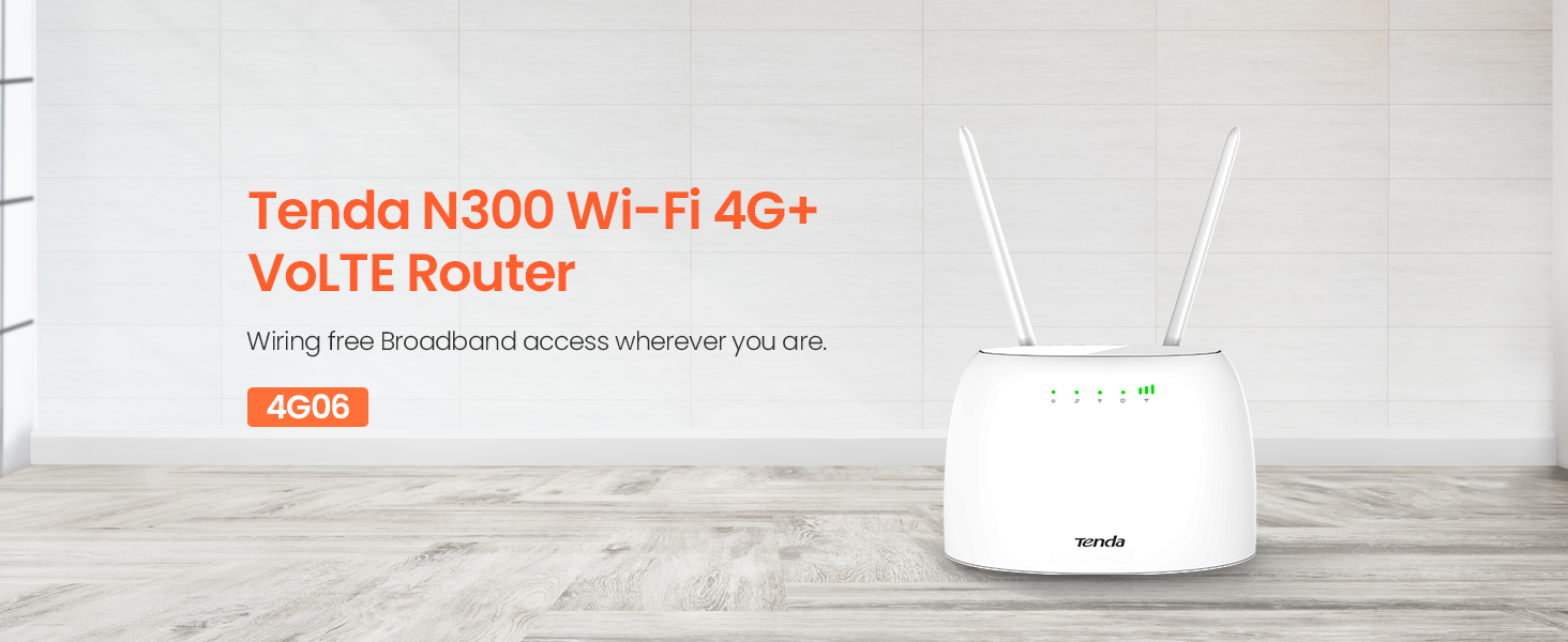 Amazon.com: Tenda 4G06 300 Mbps 4G Volte Cat 4 Mobile Wi-Fi Router, 4G LTE Router, Sim Slot ...