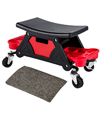 Amazon.com: VEVOR Mechanic Stool, 250 LBS Rolling Pneumatic Creeper Garage/Shop Seat, Adjustable ...
