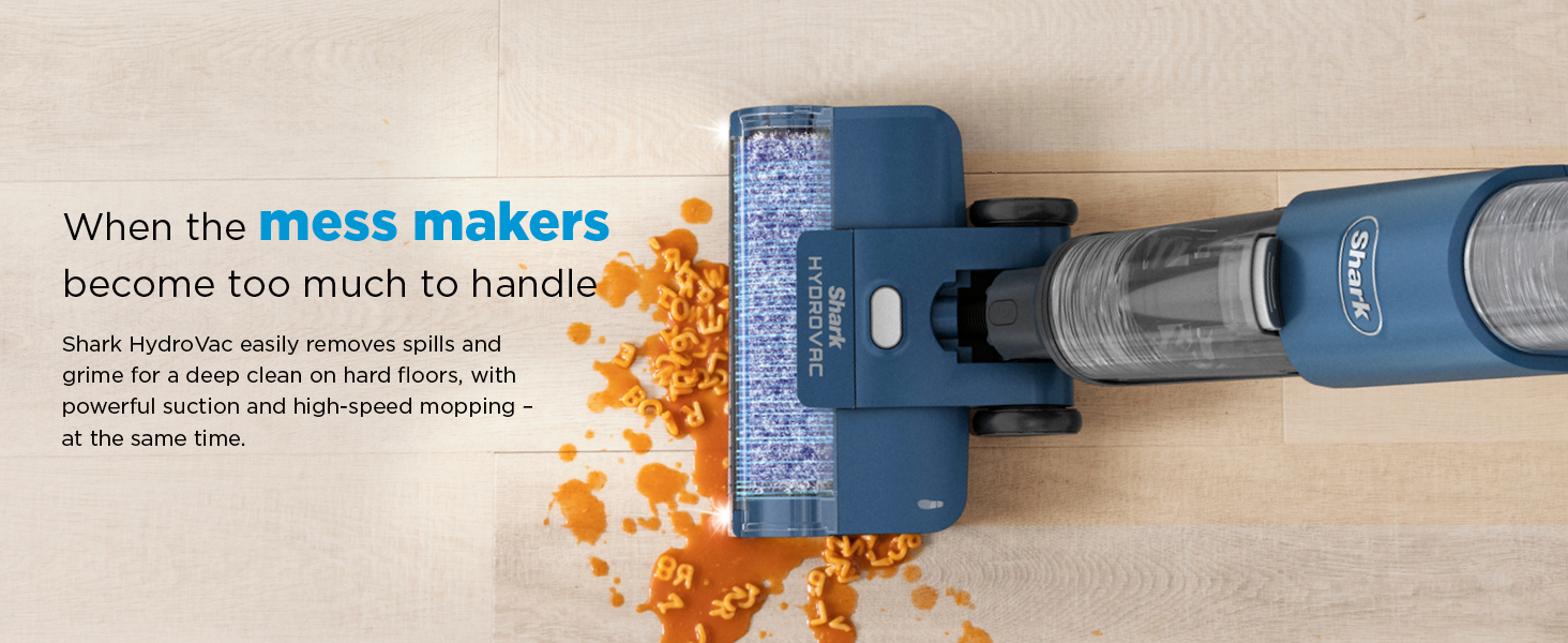 Shark HydroVac Corded Hard Floor Cleaner with Antimicrobial Brush-Roll ...