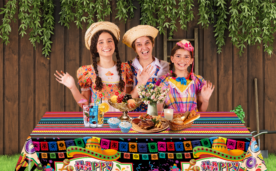 Amazon.com: 3 Pcs Cinco De Mayo Tablecloth, Disposable Cinco De Mayo ...