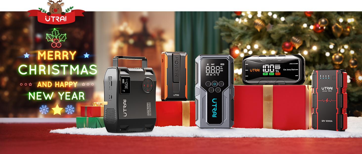 Amazon | UTRAI ジャンプスターター 12V車用 瞬間最大出力2500A 7.5Lガソリンエンジン車 / 5.5Lディーゼル車対応 バッテリー ブースター スマートブースター ...