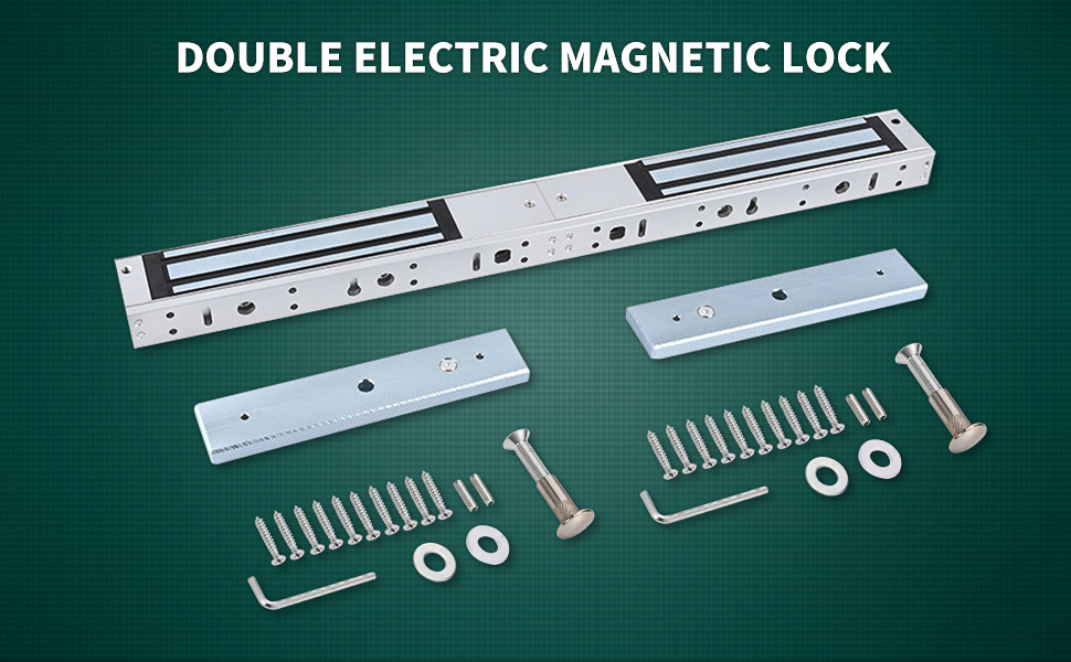 Amazon.com: Double Door Electromagnetic Lock 600LBS/280KG Holding Force Electric Magnetic Double ...