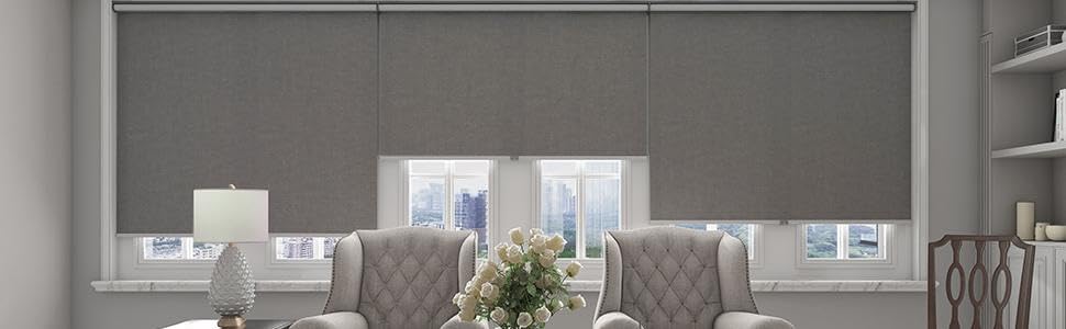Custom MYshade Roller Window Shades Blackout, Roller Shades for Windows Corded,Electric Sun ...