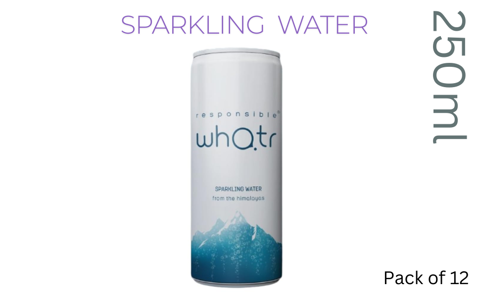 RESPONSIBLE WHATR-SPARKLING WATER (12 X 250ML) Natural Sparkling Water from Himalayas -Pack of ...