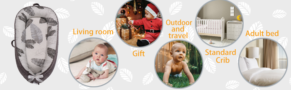 EAQ Baby Lounger Baby Nest for Co Sleeping Baby Bassinet Soft ...