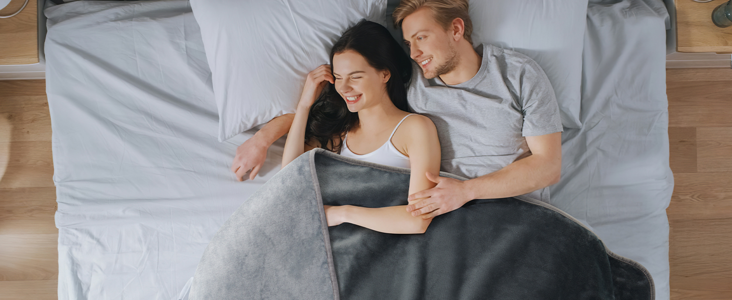 Amazon.com : LOOBANI Waterproof Blanket for Bed: Reversible Flannel Throw Blanket 60" x 80 ...