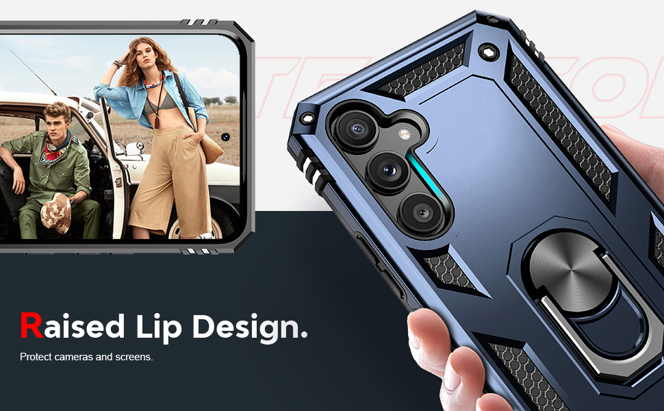 LeYi for Samsung A54 Case with 2 PCS Tempered Glass Screen Protector, Heavy Duty Military Grade ...