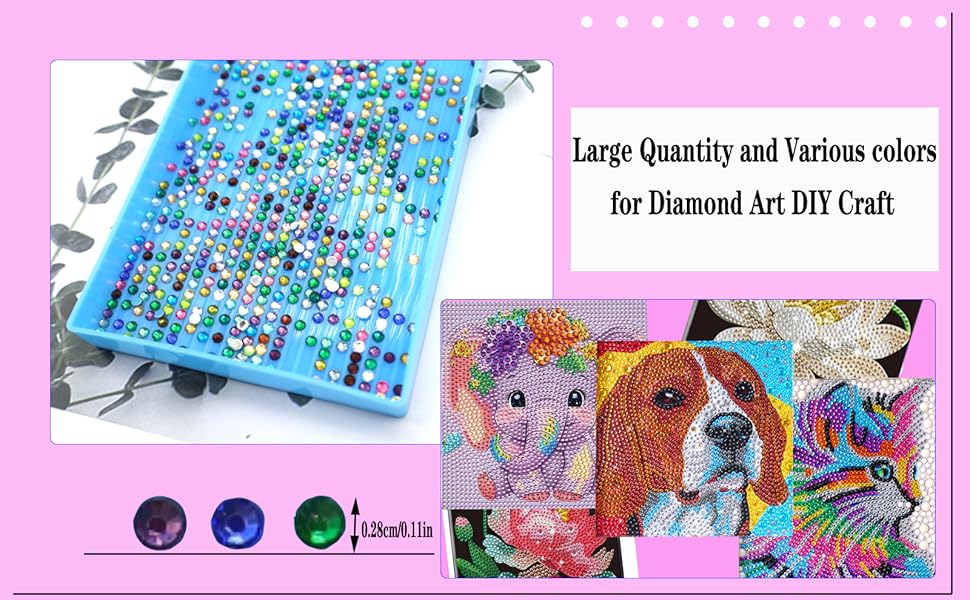 Amazon.com: 10000 Pieces Shiny 5D Diamond Art Painting Beads, Single ...