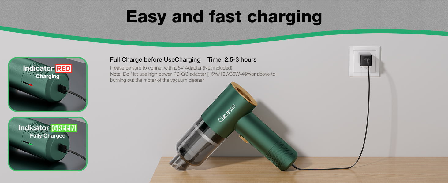 Amazon.com - Cimesen Car Vacuum Portable 4 in 1 Vacuum Cleaner 12000Pa Mini Handheld Vacuum ...