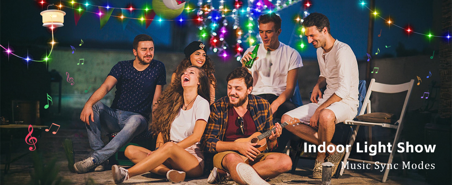 Camping String Lights – 33FT RGB Retractable Lights with 19 Lighting ...