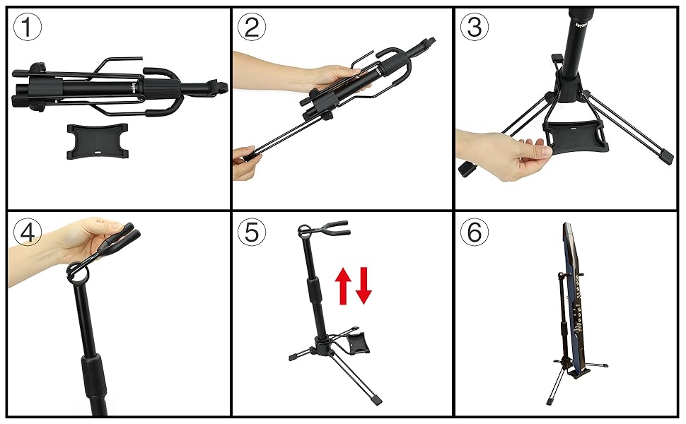 Amazon.com: Rayzm Electric Wind Instrument Stand, Adjustable Portable ...