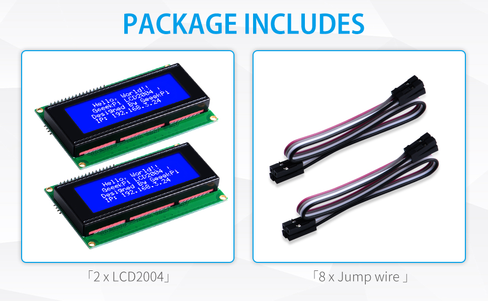 Amazon.com: GeeekPi IIC I2C TWI Serial LCD 2004 20x4 Display Module ...