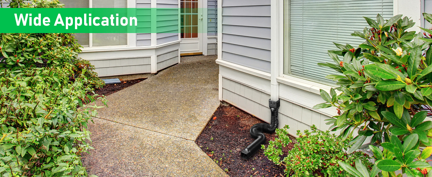 Rain Gutter Drain Extension Black Rain Gutter Downspout Extensions ...