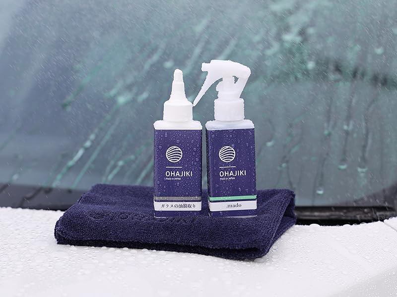 Amazon | OHAJIKI .mado＋ガラスの油膜取り ウィンドウコーティング 窓ガラス撥水剤 窓ガラスコーティング 油膜除去 水アカ落とし ガラスクリーナー ガラス磨き リアガラス ...