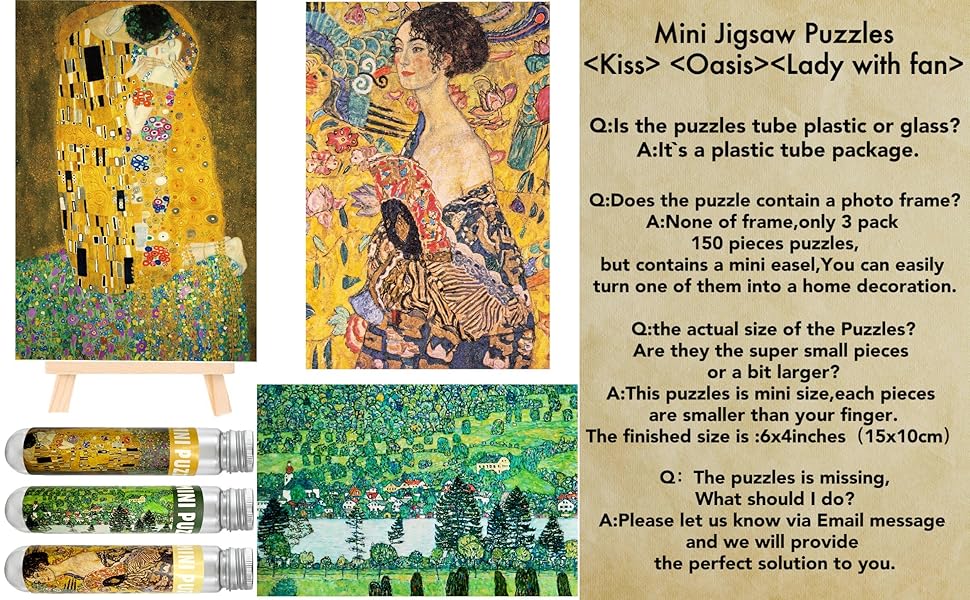 Amazon.com: Small Mini Puzzles for Adults - 150 Piece Oil Painting ...