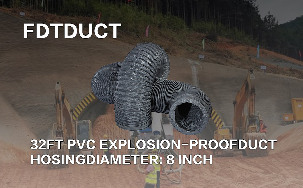 Amazon.com : 8 Inch 25 Feet Flexible Duct Non-Insulated Duct Hose,Flex Air Ducting for HVAC ...