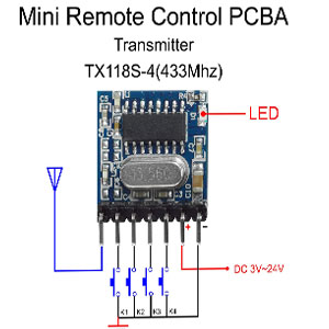 QIACHIP RX480e 433mhz RF Wireless Transmitter and Receiver Module Kit ...