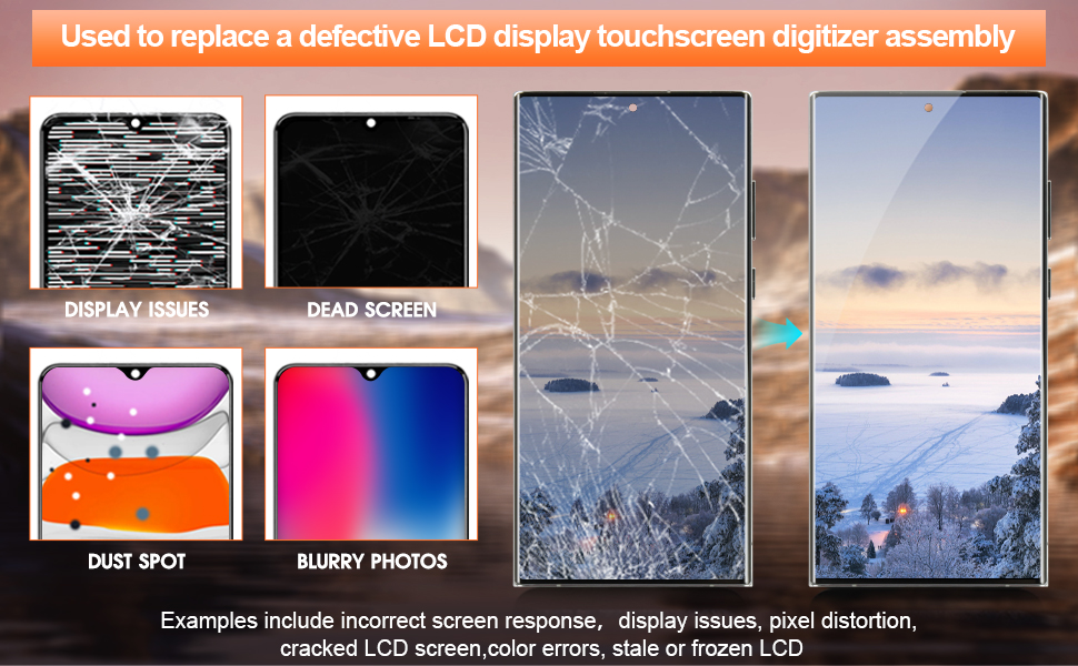 Amazon.com: OLED for Samsung Galaxy S22 Ultra 5G Screen Replacement for Samsung S22 Ultra LCD ...