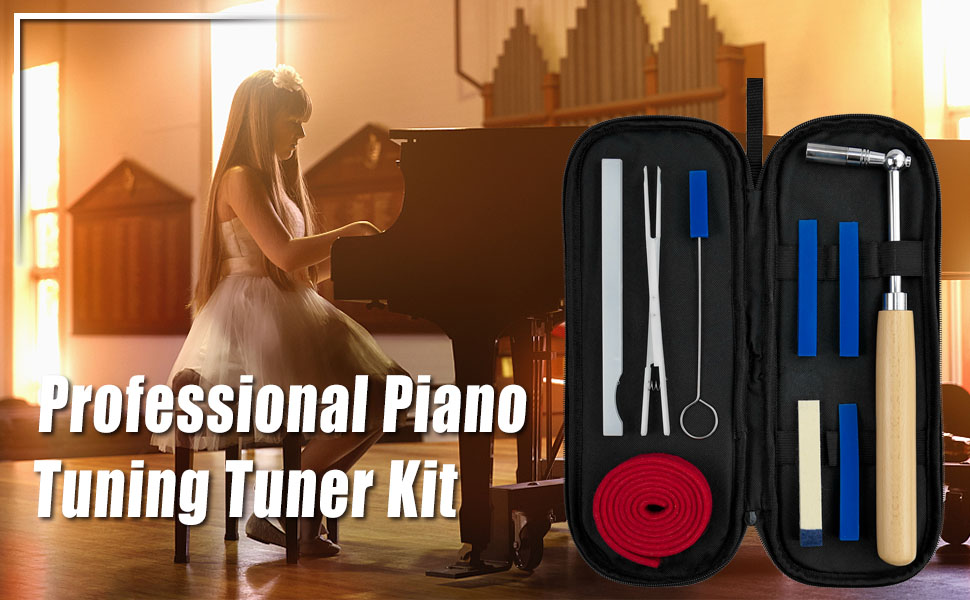Amazon.com: Professional Piano Tuning Tuner Kit, Piano Tuner Hammer Mute Tool with Felt ...