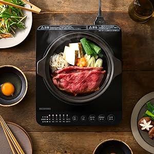 Amazon | アイリスオーヤマ IHコンロ 1口 IHクッキングヒーター 1400W 卓上 デザイン IHK-T391-B | アイリスオーヤマ(IRIS OHYAMA) | ガステーブル