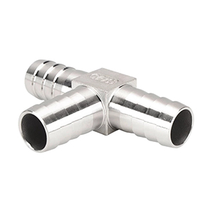 ANPTGHT 3/4" Tee Hose Barb Fitting Stainless Steel Equal Barb 3 Way T shaped Splitter Joint ...