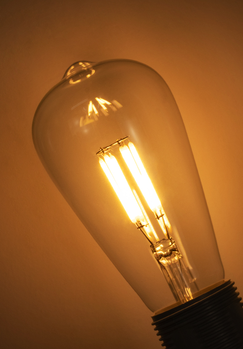 UNILAMP Dimmable LED Edison Bulb, ST64 E26 Base Lighting Vintage LED Bulbs, 6W Vintage LED Light ...