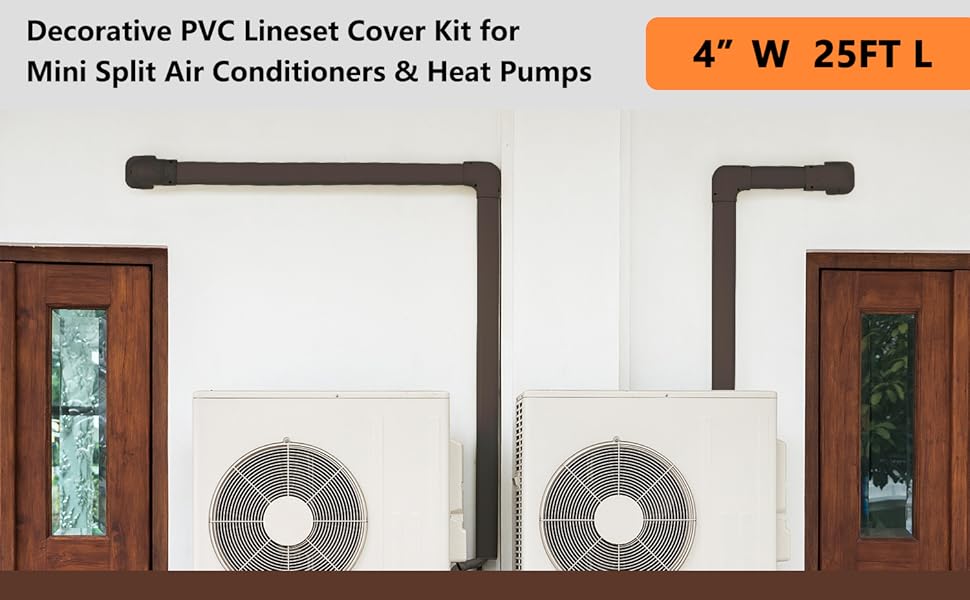 Amazon.com: GCGOODS 4in 25ft Mini Split Line Set Cover Kit, Decorative ...