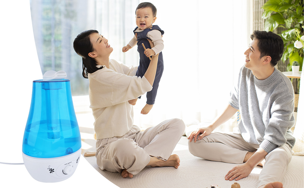 Staiko Desk Humidifier,3L Cool Mist Humidifiers,Adjustable 360°Rotation Nozzle, LED Display ...