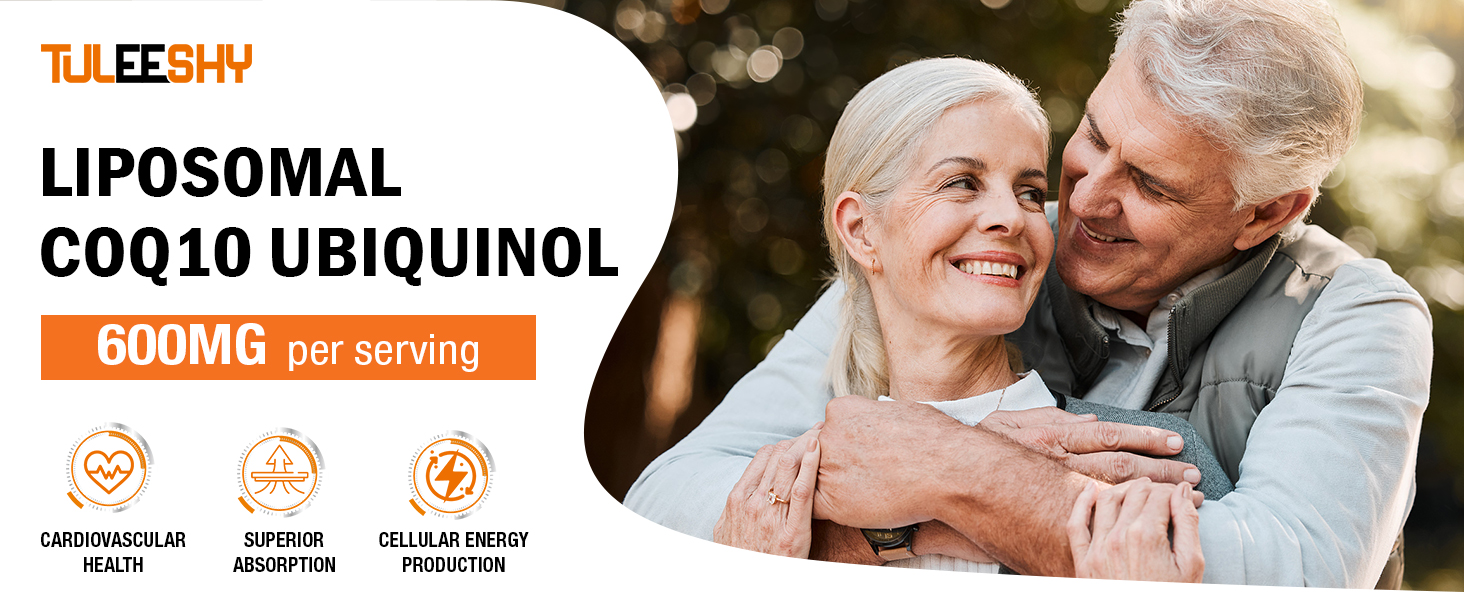 Liposomal CoQ10 Ubiquinol 600mg - High Potency, Superior Absorption for Advanced Heart and ...