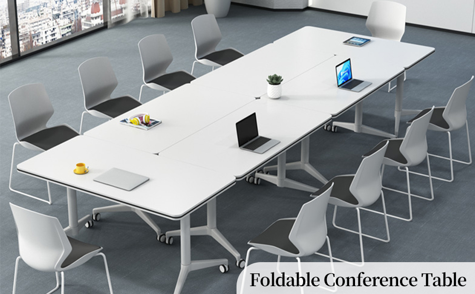 Amazon.com: 4 Pack Conference Table,Modern Folding Office Table ...