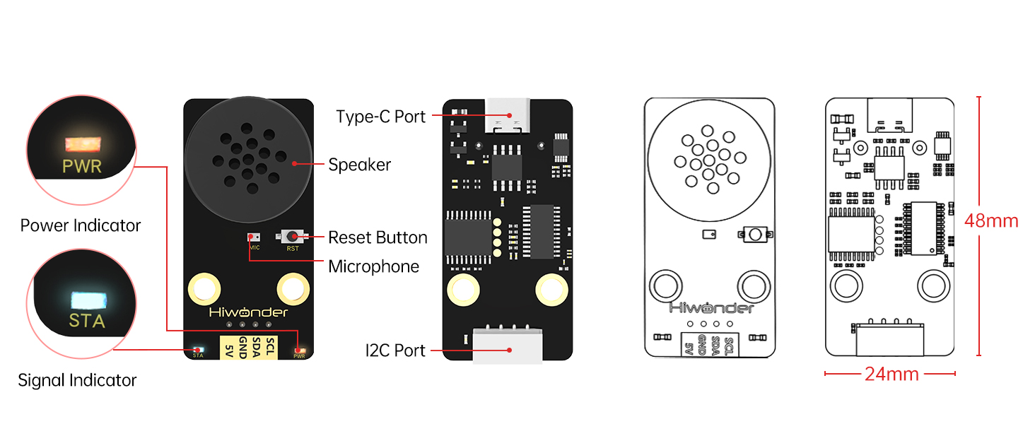 Amazon.com: AI Voice Sensor Module Voice Broadcasting Command ...