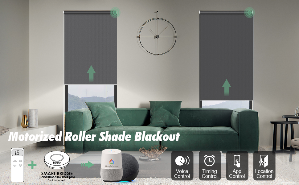 Amazon.com: Yoolax Motorized Blinds with Remote, Waterproof Automatic Blinds for Windows ...