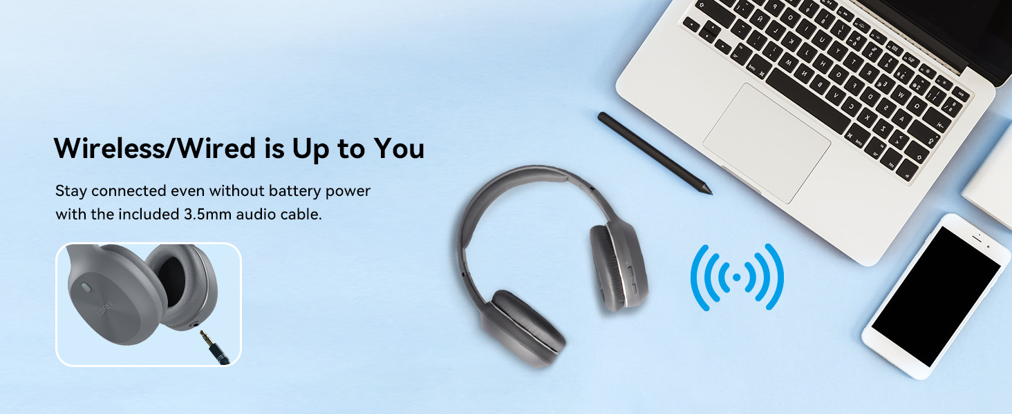 Amazon.com: Edifier W600BT Wireless Over-Ear Headphones, Bluetooth V5.1 ...