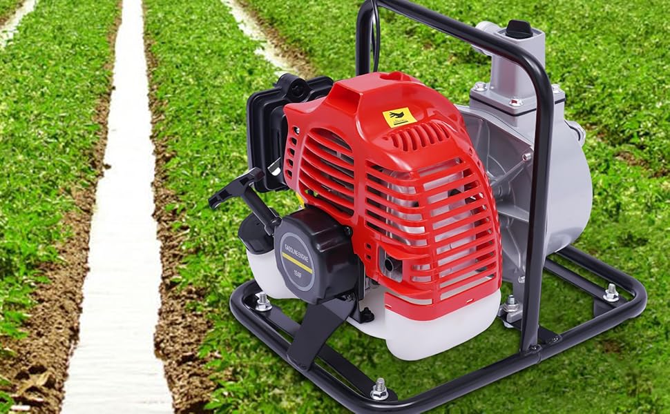 Amazon.com : CILDON 1In Gas Powered Water Pump, 2 Stroke 2Hp Single-Cylinder Air-Cooled Gasoline ...