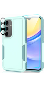 Amazon.com: LEXNEC Designed for Samsung Galaxy A15 5G Case with Tempered Glass Screen Protector ...